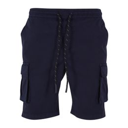 Stoffhose Urban Classics "Urban Classics Herren Drawstring Cargo Shorts", Herren, Gr. M, US-Gr&ouml;&szlig;en, navy, 98% Baumwolle, 2% Elasthan, unifarben, normal, Hosen Stoffhose