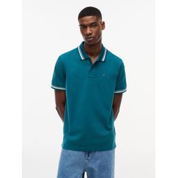 Poloshirt Tommy Jeans "TJM REGULAR TIPPED", Herren, Gr. 4XL, polar teal, Jersey, Obermaterial: 100% Baumwolle, regular fit normal, Rundhals, eingesetzt angesetztes B&uuml;ndchen, Shirts, Regular fit mit Polokragen