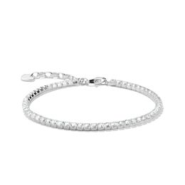 Tennisarmband Thomas Sabo "Funkelndes Armband" Gr. 19, silber (silberfarben, kristallwei&szlig;, kristallwei&szlig;), Armb&auml;nder, Damen, 19, Silber 925 (recycelt), Tennisarmband, mit Zirkonia (synth.)