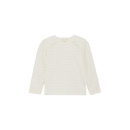 Longsleeve Minymo "Longsleeve MIT-shirt LS Jaquard", M&auml;dchen, Gr. 104, beige (eggnog), Obermaterial: 95% Baumwolle CO. 5% Elasthan EL., Blusen