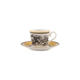 Villeroy & Boch Tasse VILLEROY & BOCH "Espressotasse mit Untertasse Audun Ferme 80 ml bunt", bunt, Porzellan, Trinkgef&auml;&szlig;e, Tasse