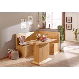 Essgruppe OTTO HOME "Sara", beige (naturfarben), B:105cm H:75cm T:65cm, Sitzm&ouml;bel-Sets, Essgruppe, Massivholz-Set, aus massiver Kiefer, mit Paneel-R&uuml;cken