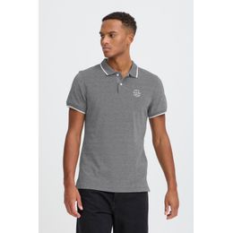 Poloshirt Blend "BHBhnate", Herren, Gr. M, schwarz, Web, 100% Baumwolle, unifarben, slim fit normal, V-Ausschnitt, Shirts, Klassisches Poloshirt mit Brustprint