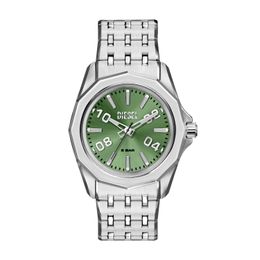 Quarzuhr Diesel "Stinger", edelstahlfarben, gr&uuml;n, Armbanduhren, Herren, Quarzuhr, Armbanduhr, Herrenuhr, Edelstahlarmband, analog