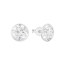 Paar Ohrstecker Amor "2024145", silber (silberfarben,wei&szlig;, kristallwei&szlig;), Ohrringe, Damen, Silber 925 (Sterlingsilber), mit Zirkonia (synth.)