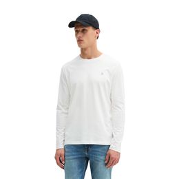 Marc O'Polo Langarmshirt MARC O'POLO "aus reiner Bio-Baumwolle", Herren, Gr. L, wei&szlig;, Obermaterial: 100% Baumwolle, unifarben, Basic, Basic, Rundhals, Shirts Langarmshirt