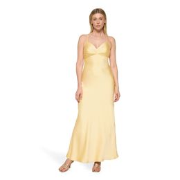 Abendkleid Vera Mont "Damen schmal geschnitten", Damen, Gr. 40, Normalgr&ouml;&szlig;en, sunlight, Satin, Obermaterial: 100% Polyester. Futter: 100% Polyester, figurbetont lang, Kleider Abendkleid