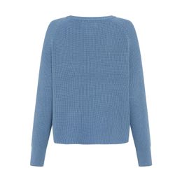 Marc O'Polo Strickpullover MARC O'POLO, Damen, Gr. S, fall sky, Strick, Obermaterial: 100% Baumwolle, Rundhals, B&uuml;ndchen, Pullover Strickpullover