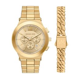 Chronograph Michael Kors "Billie", gelbgoldfarben, Armbanduhren, Herren, Chronograph, Quarzuhr, Armbanduhr, Herrenuhr, Edelstahlarmband