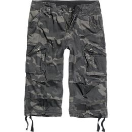 Stoffhose Brandit "Brandit Herren Urban Legend Cargo 3/4 Shorts", Herren, Gr. S, US-Gr&ouml;&szlig;en, schwarzcamo, 100% Baumwolle, unifarben, normal, Hosen Stoffhose