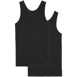 Marc O'Polo Tanktop MARC O'POLO "Iconic Rib", Herren, Gr. XL, schwarz (990schwarz), Jersey, Obermaterial: 95% Baumwolle, 5% Elasthan, unifarben, figurbetont h&uuml;ftlang, Rundhals, Tops Tanktop, mit k&ouml;rpernahem Schnitt
