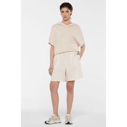 Shorts SENSES.THE LABEL, Damen, Gr. L, Normalgr&ouml;&szlig;en, beige (summer sand), Web, Material: 100% Leinen, unifarben, relaxed fit kurz, Hosen Shorts, aus Leinen
