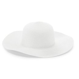 Strohhut Lascana "Sonnenhut", Damen, wei&szlig;, Stroh, unifarben, H&uuml;te Strohhut, Hut mit breiter Krempe, Sommerhut, Kopfbedeckung VEGAN