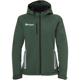 Softshelljacke Kempa "SOFTSHELL JACKE SOFTSHELL WOMEN", Damen, Gr. L, gr&uuml;n (schwarz olive), Obermaterial: 100% Polyester Pol. recyc.., Jacken Softshelljacke
