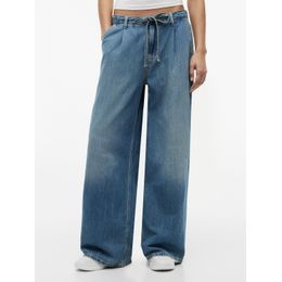 Tommy Jeans Damen Loose-fit-Jeans "CHARLIE MR LOOSE W"denim medium, Gr. 34, unifarben, Denim/Jeans, Obermaterial: 80% Baumwolle, 20% Leinen, Jeans,