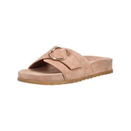 Pantolette Paul Green "Paul Green Pantoletten Veloursleder", Damen, Gr. 36, braun, rosa, Veloursleder, Schuhe Pantolette