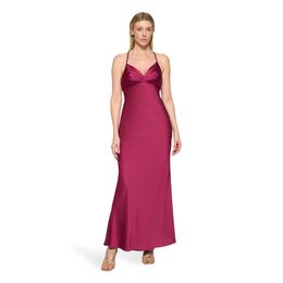 Abendkleid Vera Mont "Damen schmal geschnitten", Damen, Gr. 34, Normalgr&ouml;&szlig;en, schwarz fuchsia, Satin, Obermaterial: 100% Polyester. Futter: 100% Polyester, figurbetont lang, Kleider Abendkleid