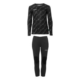 Sportanzug Uhlsport "Torwart-Sets Progressive Junior", Jungen, Gr. 128, schwarz, Obermaterial: 100% Polyester Pol. recyc.., Sportanz&uuml;ge