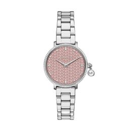 Quarzuhr Michael Kors "Pyper", edelstahlfarben, Armbanduhren, Damen, Quarzuhr, Armbanduhr, Damenuhr, Edelstahlarmband, analog, Glassteine