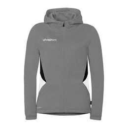 Trainingsjacke Uhlsport "Trainingsjacke Equipe 29 Multi Hood Women", Damen, Gr. L, grau (steingrau, wei&szlig;, schwarz), Obermaterial: 100% Polyester Pol. recyc.., Jacken Trainingsjacke