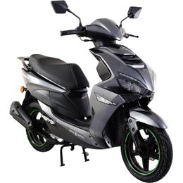Motorroller Alpha Motors "Powermax 50 ccm 45 kmh EURO 5 (mit/ohne Topcase)", grau (dunkelgrau, schwarz), Motorroller, ohne Topcase, 45 km/h, B:64cm H:108cm L:178cm