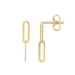 Paar Ohrstecker Firetti "Schmuck Geschenk Gold 375 Ohrschmuck Ohrringe Oval", gelbgoldfarben, Ohrringe, Damen, Gelbgold 375