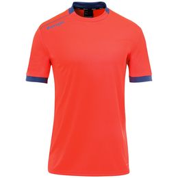 T-Shirt Kempa "Shirt PLAYER TRIKOT Kids", M&auml;dchen, Gr. 116, rot (fluo rot, ice grau), Obermaterial: 100% Polyester PES., Shirts T-Shirt