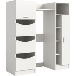 Badm&ouml;bel-Set Welltime "FALAS, 3-teilig, Hauswirtschaftsraum Set, Breite 176 cm", wei&szlig; (wei&szlig; nb), B:176cm H:195cm T:68cm, Holzwerkstoff, Kastenm&ouml;bel-Sets, Badm&ouml;bel-Set, Kombination, Waschmaschinenumbau, Waschmaschinenschrank, W&auml;schekammer