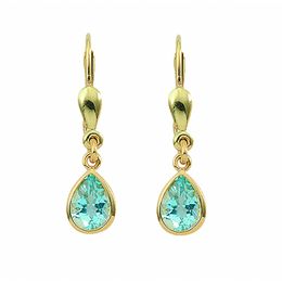 Adelia&acute;s Paar Ohrh&auml;nger ADELIA&acute;S "Ohrh&auml;nger Ohrringe 585 Gold ( 14K ) mit Aquamarin", gold, Ohrringe, Damen, Damen, Gold, Goldohrringe