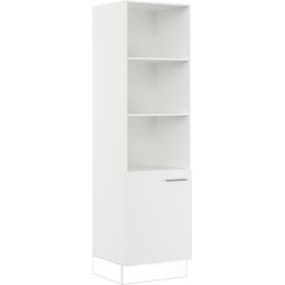 Seitenschrank IMPULS K&Uuml;CHEN "Valencia & Tirana", Breite/H&ouml;he: 60/205,1 cm", wei&szlig;, B:60cm H:205,1cm T:57,6cm, Dekorfolie, Holzwerkstoff, Schr&auml;nke, Seitenschrank, vormontiert, mit Dreht&uuml;r, mit verstellbaren Fachb&ouml;den
