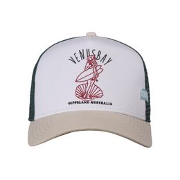 Trucker Cap COASTAL "Coastal HFT Venus Bay", Herren, Gr. onesize, wei&szlig;, 60% Baumwolle, 40% Polyester, bedruckt, Caps