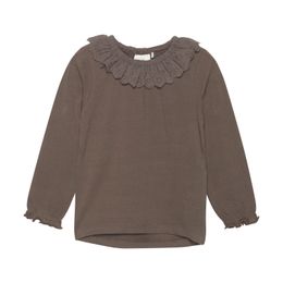 Longsleeve EN FANT "Longsleeve ENBlouse", M&auml;dchen, Gr. 104, braun (chocolate chip), Obermaterial: 95% Baumwolle CO. 5% Elasthan EL., Blusen