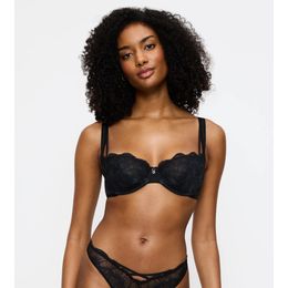 B&uuml;gel-BH Triumph "Palina Moonlight Kiss", Damen, Gr. 85, Cup C, schwarz, Spitze, Obermaterial: 87% Polyamid, 11% Elasthan, 2% Polyester, BHs B&uuml;gel-BH, Triumph x Palina Rojinski, mit Spitze und Glitzergarn