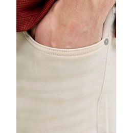 Jack & Jones Bermudas JACK & JONES "JJIRICK JJICON SHORTS SQ 110 I.K SN", Herren, Gr. XXL, N-Gr, moonbeam, Web, Obermaterial: 77% Baumwolle, 22% Polyester, 1% Elasthan, unifarben, regular fit knielang, Hosen Bermudas, Baumwollmischung, regular fit