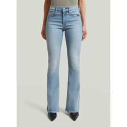 G-Star Raw 5-Pocket-Jeans G-STAR "3301 Flare Jeans", Damen, Gr. 29, L&auml;nge 30, sun faded summer sky, Obermaterial: 94% Baumwolle, 4% Elastomultiester, 2% Elasthan, Jeans 5-Pocket-Jeans