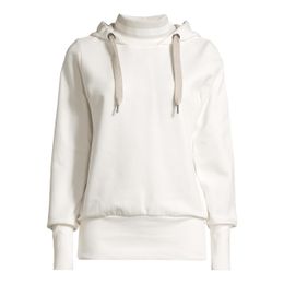 Kapuzenpullover SALZHAUT "Hoodie R&Ouml;&Auml;EN", Damen, Gr. XS, wei&szlig; (sanftes wei&szlig;), Obermaterial: 80% Baumwolle CO. 20% Polyester PES., Pullover Kapuzenpullover