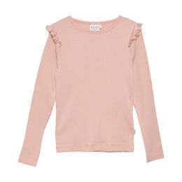 Longsleeve Minymo "Longsleeve MITshirt", M&auml;dchen, Gr. 104, rosa (misty rose), Obermaterial: 48% Baumwolle CO. 48% Modal CMD. 4% Elasthan EL., Blusen