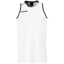 Sporttop Kempa "TankTop PLAYER Kids", M&auml;dchen, Gr. 116, wei&szlig; (wei&szlig;, schwarz), Obermaterial: 100% Polyester PES., Tops Sporttop