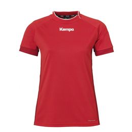 T-Shirt Kempa "Shirt PRIME TRIKOT WOMEN", Damen, Gr. L, rot (rot, chilirot), Obermaterial: 100% Polyester PES., Shirts T-Shirt