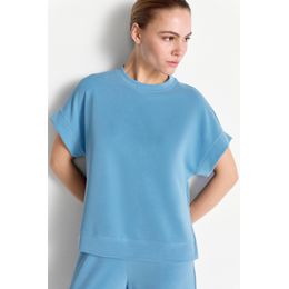 T-Shirt RICHROYAL, Damen, Gr. S, sailor sky, Single Jersey, Obermaterial: 52% Modal, 42% Polyester, 6% Elasthan, regular fit taillenbedeckt, Rundhals, angeschnitten angesetztes B&uuml;ndchen, Shirts T-Shirt, Regular fit mit Rundhalsausschnitt
