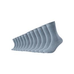 Langsocken Camano "comfort", Herren, Gr. 47-49, grau (stone melang), Baumwollmischung, unifarben, Socken, mit elastischem Gewebe