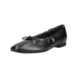 Ballerina Paul Green "Paul Green Ballerinas Leder", Damen, Gr. 37,5, schwarz, Leder, Schuhe Ballerina