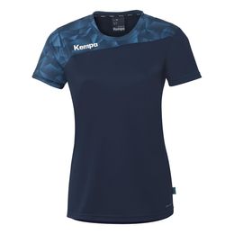 Trainingsshirt Kempa "Trainings-T-Shirt Athletics 29 Women", Damen, Gr. L, blau (marine), Obermaterial: 100% Polyester Pol. recyc.., Shirts