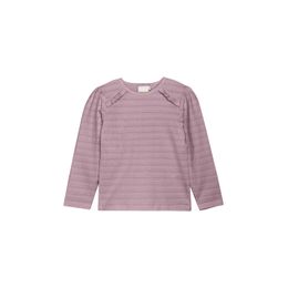 Longsleeve Minymo "Longsleeve MIT-shirt LS Jaquard", M&auml;dchen, Gr. 116, lila (orchid haze), Obermaterial: 95% Baumwolle CO. 5% Elasthan EL., Blusen