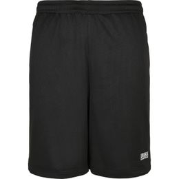 Stoffhose Urban Classics "Urban Classics Herren Basic Mesh Shorts", Herren, Gr. L, US-Gr&ouml;&szlig;en, schwarz, 100% Polyester, unifarben, relaxed fit, Hosen Stoffhose