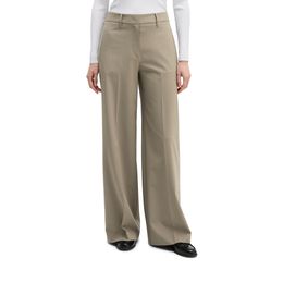 Marc O'Polo Chinohose MARC O'POLO "aus Wool-Stretch", Damen, Gr. 44, Normalgr&ouml;&szlig;en, frozen taupe, Obermaterial: 53% Polyester, 44% Wolle (Schafwolle), 3% Elasthan, unifarben, loose fit normal, Hosen Chinohose