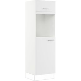 Backofen/K&uuml;hlumbauschrank IMPULS K&Uuml;CHEN "Valencia & Tirana", Breite/H&ouml;he: 60/190,7 cm", wei&szlig;, B:60cm H:190,7cm T:57,6cm, Dekorfolie, Holzwerkstoff, Schr&auml;nke, Backofenumbauschrank K&uuml;hlschrankumbauschrank Umbauschrank, vormontiert, mit Klappt&uuml;r, mit Dreht&uuml;r
