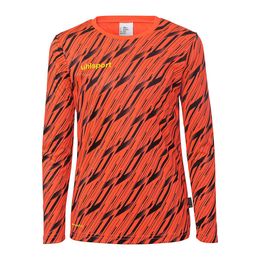 Sportanzug Uhlsport "Torwart-Sets Progressive Junior", Jungen, Gr. 116, rot (fluo rot, schwarz, fluo gel), Obermaterial: 100% Polyester Pol. recyc.., Sportanz&uuml;ge