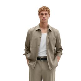 Marc O'Polo Kurzjacke MARC O'POLO "aus dehnbarem Tech Wool Blend", Herren, Gr. M, frozen taupe, Obermaterial: 53% Polyester, 44% Wolle (Schafwolle), 3% Elasthan, unifarben, regular fit, Manschette, Jacken Kurzjacke