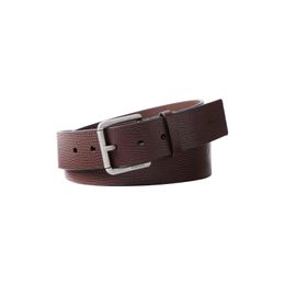 Lederg&uuml;rtel Calvin Klein "CASUAL ROLLER BUCKLE 40MM", Herren, Gr. 90, ck chestnut braun, antique silber, B&uuml;ffelleder, unifarben, G&uuml;rtel Lederg&uuml;rtel, Regular fit und gr&ouml;&szlig;enverstellbar